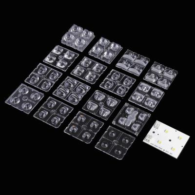 China 2x2 PC Led Lens , 4 in 1 Led Optical Lens For SMD 5050 Led Lamp for sale