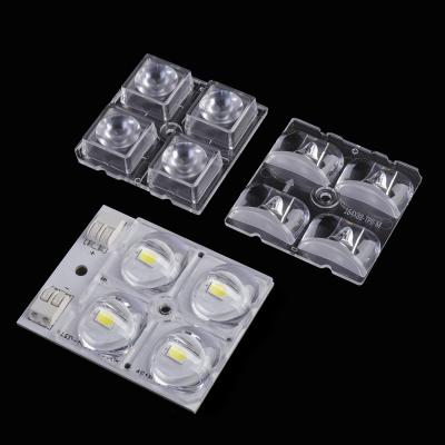 China 2x2 PC Led Lens , 4 in 1 Led Optical Lens For SMD 5050 Led Lamp for sale