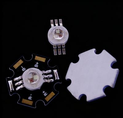 China 3W RGB High Power LED Light Emitting Diode with 120 Degree Beam Angle and Star Design for sale