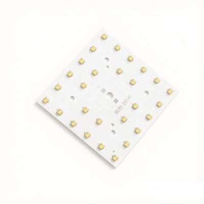 China 100×100mm 50W SMD3535 LED PCB Board with Optical PC Lens Road & Public Lighting Retrofit Module OEM Manufacturer for sale