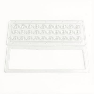 China Custom 154×73 Degree 270x60x6.7mm PC Optical LED Lens OEM LED Street Light Lens Manufacturer for sale