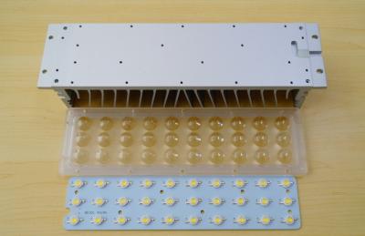 China 90 degree 45mil Chip 3x10 LED Street Light Components with Optical grade PC for sale
