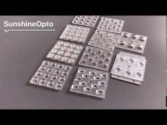 50x50mm Led-Objektiv 4/6/8/12/16/24 Punkte Kunststoff pmma Led-Optiklinsen für Straßenbeleuchtung/Flutlicht