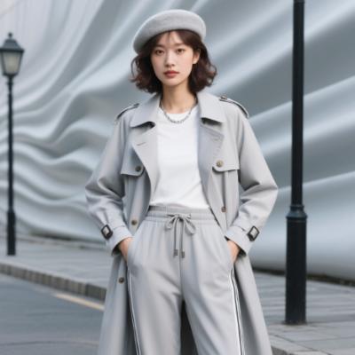 China Skin Friendly 100 Polyester Outdoor Fabric Breathable / Comfortable Trench Coat Fabric for sale