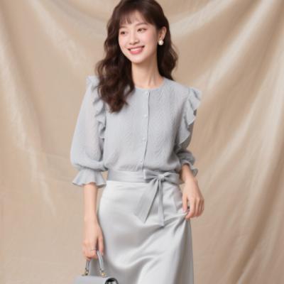 China Lightweight Woven Shirt Fabric 210GSM Skin Friendly Fabric 64% Polyester 36% GRASS for sale