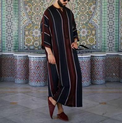 China KM002 Middle Eastern Men's Clothing, Indian Style Striped Robe for sale