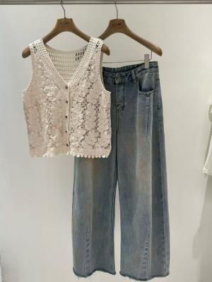 China Spring and summer 100% pure cotton crochet hollow vest for sale