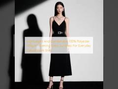 Lightweight And Comfortable 100% Polyester 105g/m² Evening Dress Sundress For Everyday Casual Work Shirt