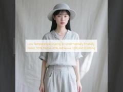 Low Temperature Dyeing Environmentally Friendly Fabric 55% Ramie 45% Adhesive 120GSM Clothing