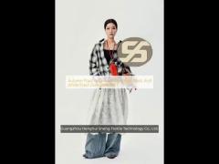 autumn plaid patchwork skirt with black and white plaid oversized shirt