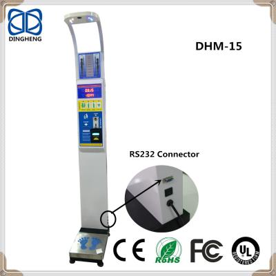 China DHM-15 Coin-operated and Cash Ultrasonic Height and Weight scale Multiple Function Weight Bench with Height for sale