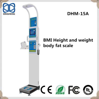 China DHM-15A DHM-15A Pulse Fat test,Bone,Water Blood pressure Height Weight body scale with coin-operated for sale