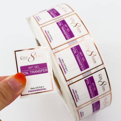China ISO Certificate Customized Cosmetics label Printed Toiletries label adhesive label for sale