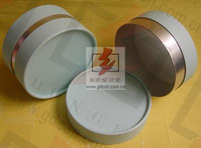China Small Composite Paper Cans Packaging UV Coating with Ribbon for sale