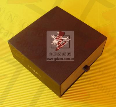 China Personalized Kraft Paper Gift Box Lightweight Black With Ribbon for sale