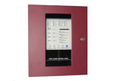 China 220V Fire Alarm Control Panel Red Stainless Steel Housing 16 Zones Type for sale