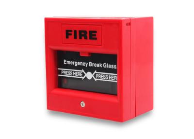 China ABS Fire Manual Call Point Resettable DC12V / DC24 Power Red Color for sale