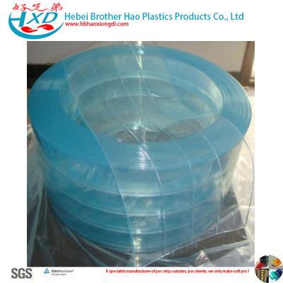 China Promotional Food Grade Polar Blue Nylon Thread Soft  Plastic Vinyl PVC Strip Door Curtains for sale