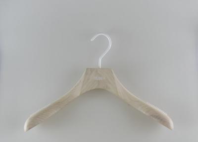 China Engraved Logo Commercial Coat Hangers , Jacket Coat Hangers With Anti Slip Large Hooks for sale