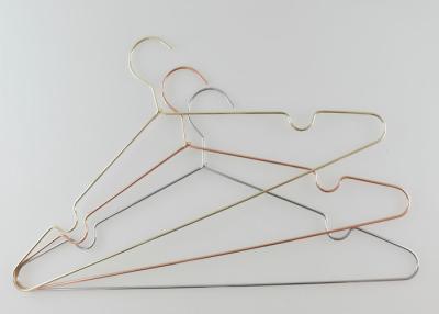 China Personalized Slim Metal Clothes Hangers Copper Wire Coat Hangers Bulk for sale