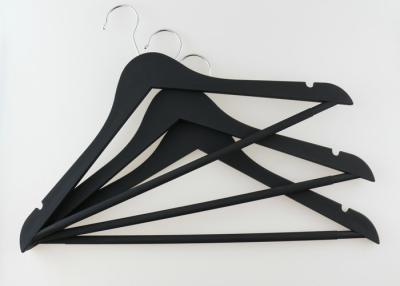 China Rubber Coating Plastic Dress Hangers , High End Ladies Coat Hangers for sale
