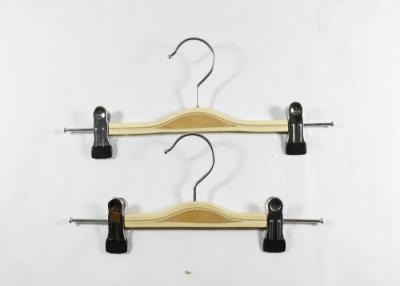 China Natural Bench Childrens Wooden Coat Hangers , Straight Baby Wooden Hangers for sale