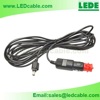 China Waterproof DC Power Cable to Car cigarette lighter Plug for sale