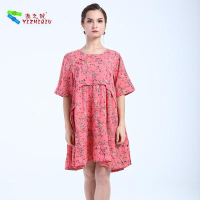 China O Neck Casual Womens Midi Dress for sale