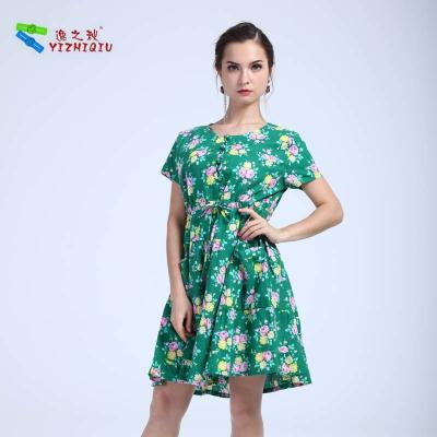 China Cotton Short Sleeve Short Summer Dresses for sale