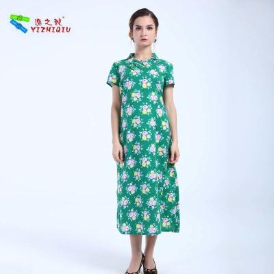 China YIZHIQIU Custom Design Lady Color Loose Long Dress for sale