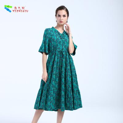 China YIZHIQIU Chinese short sleeve hot night dress for sale