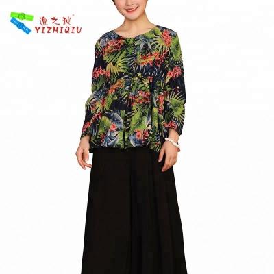 China YIZHIQIU stretch cotton fabric blouse ropa mujer casual ropa mujer for sale