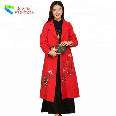 China YIZHIQIU cottonpadded embroidered coats for lady for sale