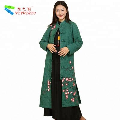 China YIZHIQIU cottonpadded embroidery ladies fashion coat for sale