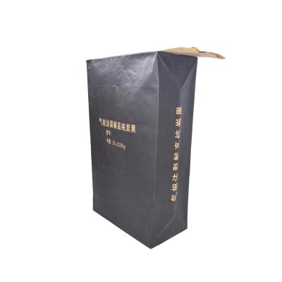 China High Tear Resistance Kraft Paper Laminated Bags Black Color Customized Logo Durable Eco Friendly for sale