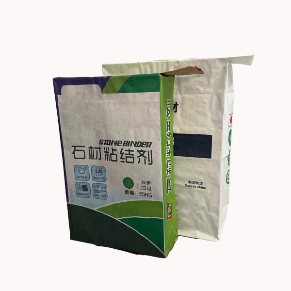 Quality Customizable Up To 7 Colors Block Bottom Valve Packing Cement Bags For Safe And Material Handling for sale
