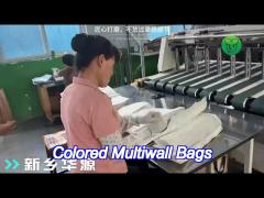 colored multiwall bags with 70-120 gsm per ply thickness, customizable printing, and moisture-proof