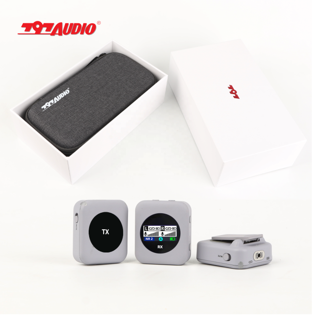 797AUDIO 2.4G Wireless Channels Wireless Lapel Microphone Metal Wireless Microphone for Mobile Phone IOS and Android Phones 100m