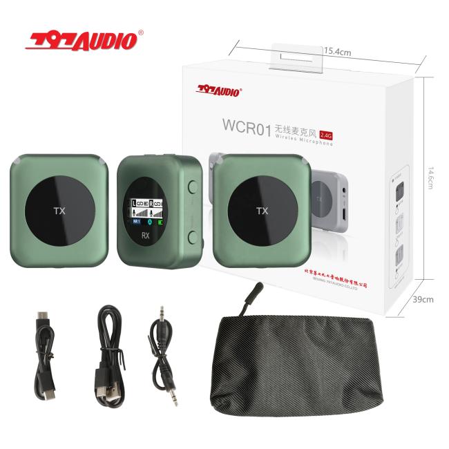 797Audio Factory wholesale Wireless Stereo Lavalier Microphone Cell phone Live Interview Outdoor Mini Noise Cancelling Lapel Mic