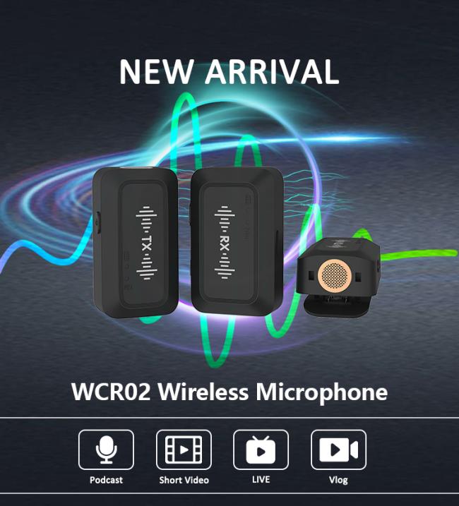 797AUDIO WCR02 Professional Phone Mic Wireless Youtuber Microphone Recording Podcast Equipment Vlog Lavalier Lapel Conference