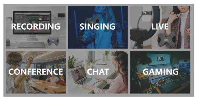 797Audio Auras Professional VR USB Digital Microphone Sound Monitor Recording Streaming Retractable Mic Creat Virtual Reality