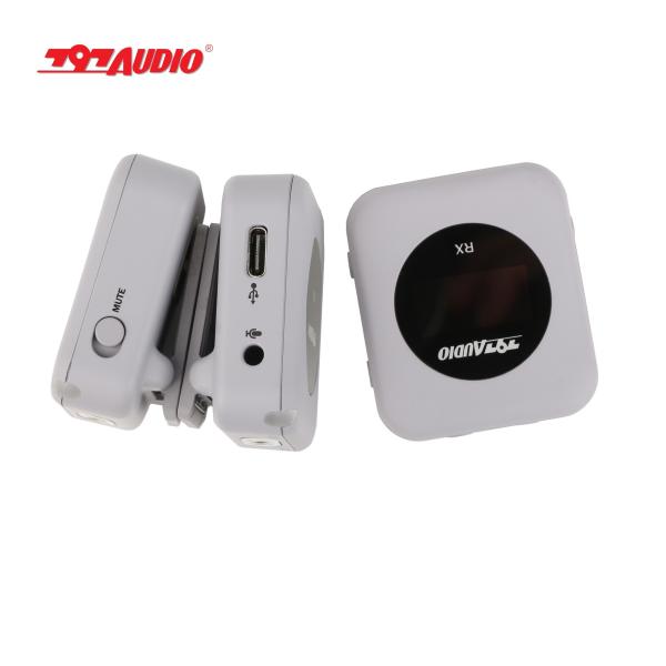 Quality 2.4G Wireless Dual Channels USB Wireless Lapel Microphone for Interview Speech for sale
