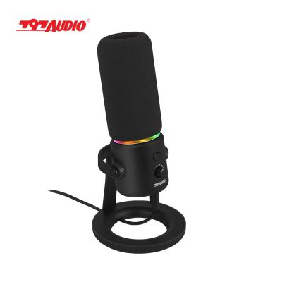 China 797Audio D502 USB Condenser Microphone with Stand For PC Mute Button,Volume Control, Game Play, Skype, Youtube Live Broadcasting for sale
