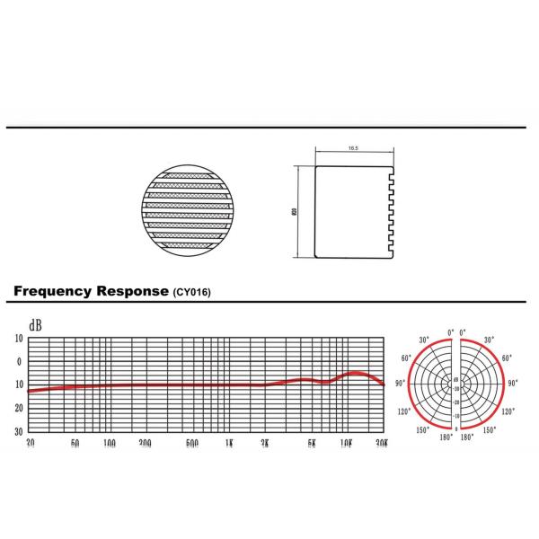 Quality 797 AUDIO CY016 20Mm Omni-Directional Cardioid Electret Mic Condenser Microphone for sale