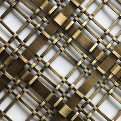 China Gold Electroplated Finish Decorative Metal Mesh For Creating A Lavish Retail Space for sale
