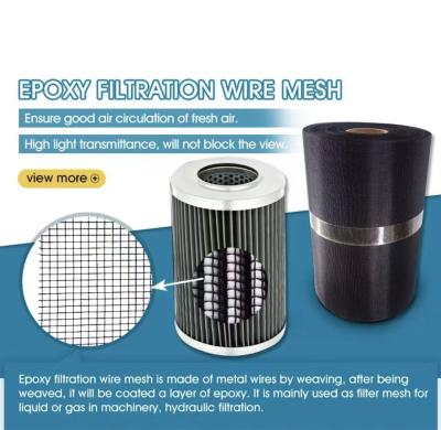 China Hydraulic Oil Filter Epoxy Coated Mesh Featuring Mesh Count 18x14 To 12x10 And Durable Epoxy Resin Powder Coating Material for sale
