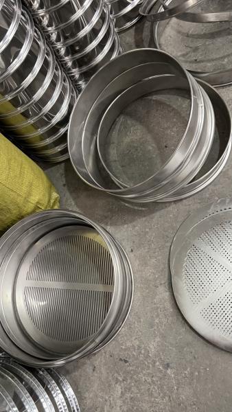 Quality Wholesale 201 Stainless Steel Test Sieve 8 Inch Sieve For Aggregate Soil Analysis Laboratory Testing Equipment for sale