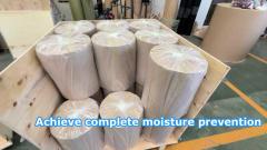 The outermost layer is further encapsulated with a high-density moisture-proof plastic film to ensur