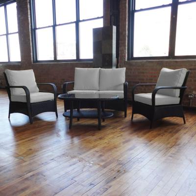 China High quality outdoor wicker furniture rattan sofa coffee table set for sale