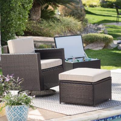 China Outdoor wicker rotating chair garden revolving chair patio furniture sofa for sale